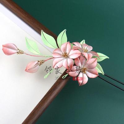 手工diy渐变桃花缠花材料包