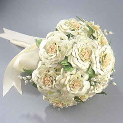 手工diy新娘婚纱凝香玫瑰手捧花缠花材料包大力水手爱菠菜有教程