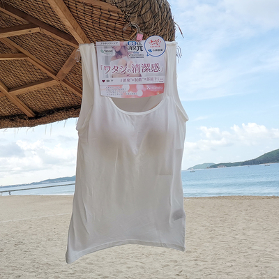 那须藤女士夏季舒适简约细带贴身带罩杯打底吊带上衣