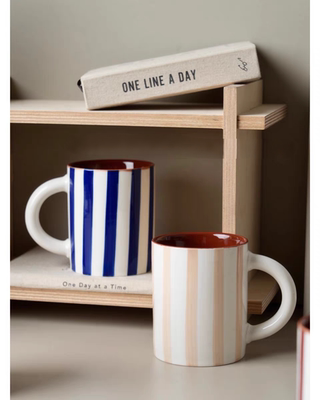 画釉条纹马克杯350ml高温釉下彩微波炉洗碗机尾单瑕疵@4-2@