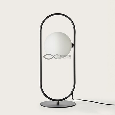 Abbacus Table Lamp极简现代奶白玻璃球台灯客厅沙发旁卧室床头灯
