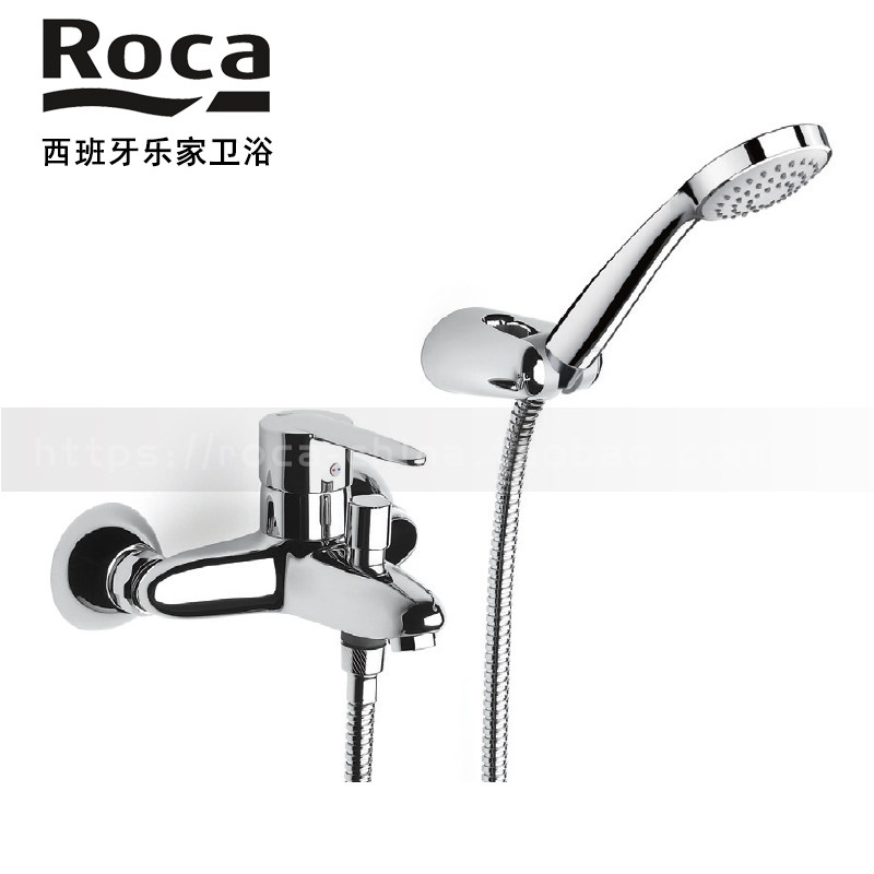 ROCA乐家 维克挂墙式浴缸淋浴龙头5A0161C0N冷热全铜 单把手花洒