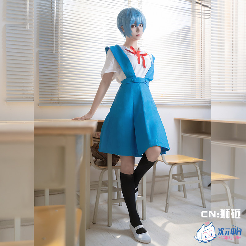 现货 EVA福音战士校服cos新世纪绫波丽/明日香女高中JK制服水手服_虎窝淘