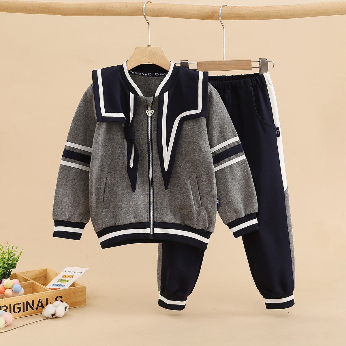 儿童班服秋季小中生运动服套装英伦风幼儿园园服小学生校服春秋装