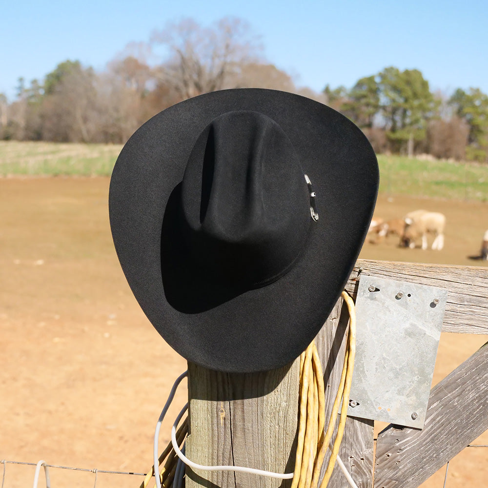 美国STETSON海狸毛6X卷边西部牛仔帽牧民复古毡帽挺括礼帽骑马帽