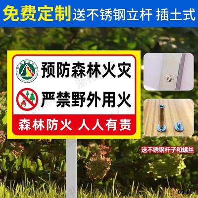 预防森林火灾严禁野外用警