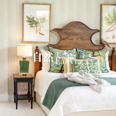 美式自然风实木床主卧双人床