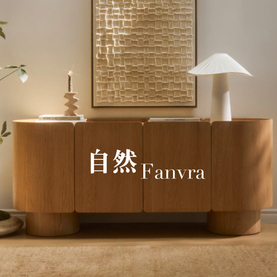 复古自然风实木玄关柜储物收纳柜