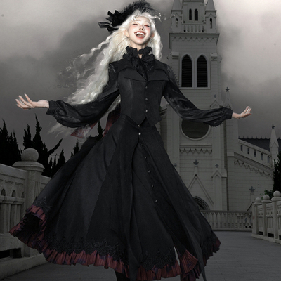 滞水之影004半裙麂皮绒西装料