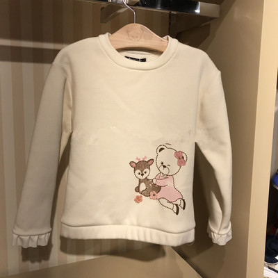 现货女童加绒圆领长袖卫衣