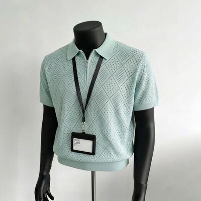 男装短袖polo衫商务休闲男士上衣夏季老钱风镂空薄款t恤针织衫男