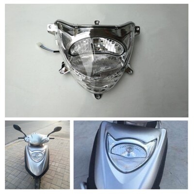 踏板摩托车助力车迪欧DIO大灯前照明灯配智通绿的奥的巨泰塑料件