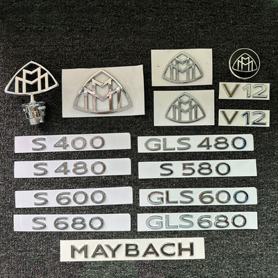 适用新款迈巴赫尾标车贴V12 S680 GLS600 MAYBACH字母标立标侧标