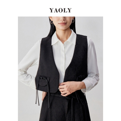 【航妈专享】姚领新款847K11542 马甲女无袖外套