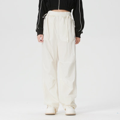 MLB女夏新款宽松阔腿工装裤