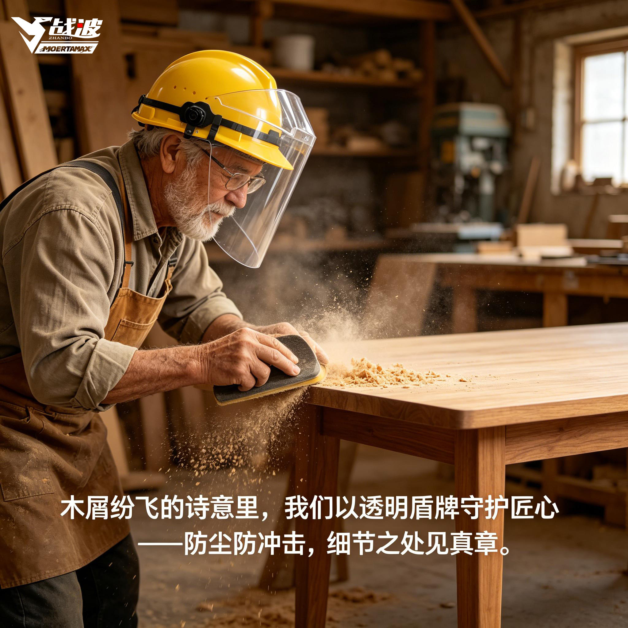 耐磨木工透明切割打磨防护面罩角磨机专用护目镜防尘工业面具QT