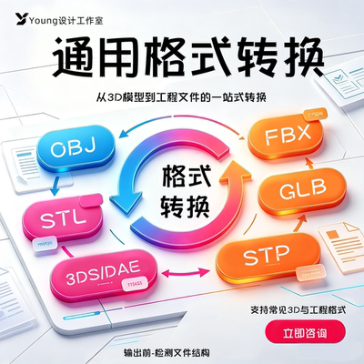 3D 格式转换 FBX/OBJ/STL/STEP/IGS/DAE/Alembic 互转模型格式