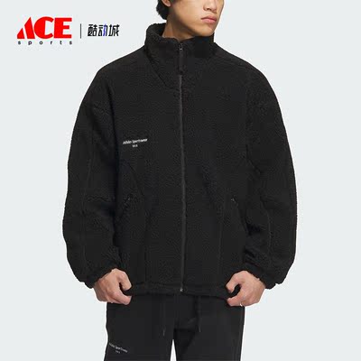 Adidas/阿迪达斯正品冬季新款男女仿羊羔绒保暖外套IQ1366