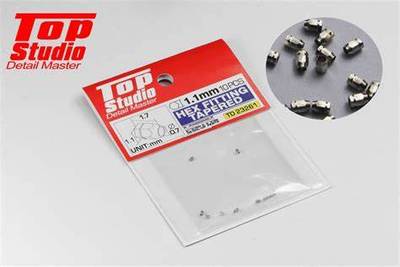 TopStudio TD23261  1.1mm直径 锥形边六角接头 模型改造件