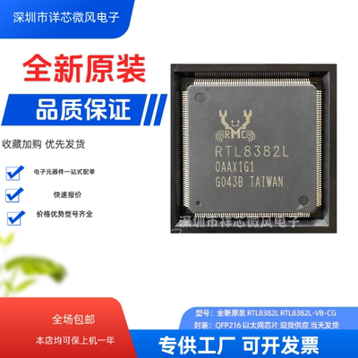 现货全新原装RTL8382L  RTL8382L-VB-CG QFP216 以太网芯片 直拍