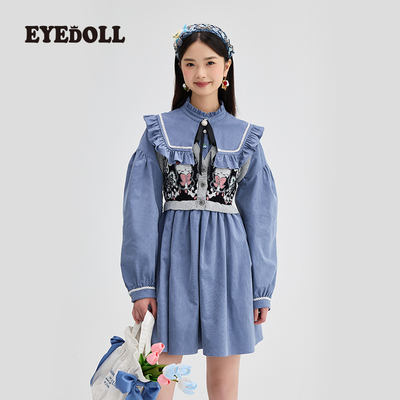 EYEDOLL复古法式休闲修身马甲女