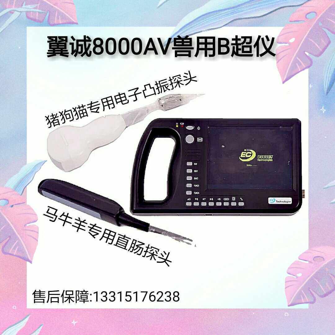 兽用B超机EC8000AV猪马牛羊电子凸阵探头高频线阵直肠探头质保3年