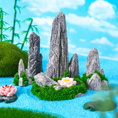 模型微缩手账仿真山体建筑沙盘假山造景手工diy山石小摆件微景观