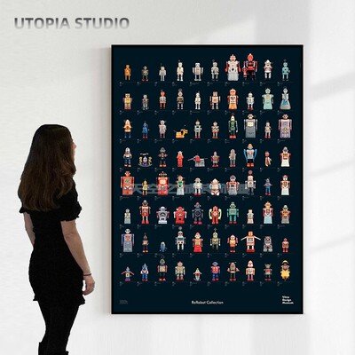 瑞士Vitra复古机器人进口海报