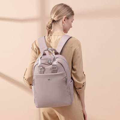 韩轩商务旅行女双肩包涤纶电脑包