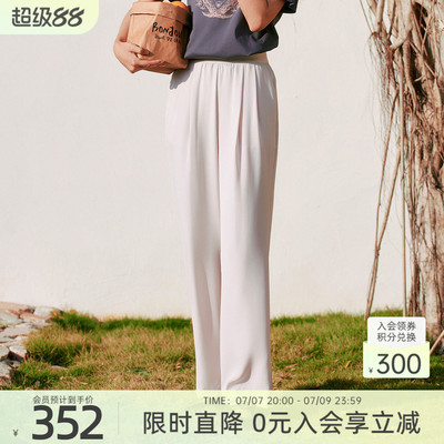 歌蒂诗夏专柜新款时尚百搭舒适高腰显瘦直筒长裤女 1F21K3244