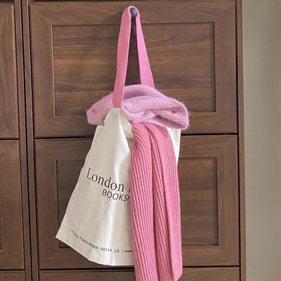 ins风少女粉伦敦书店单肩帆布包