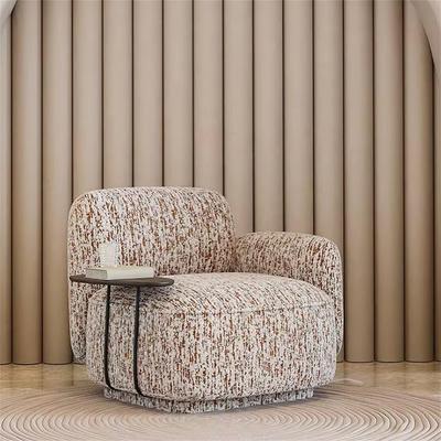 圆形扶手单人沙发椅意式极简风