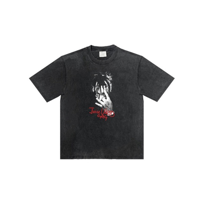 Juice WRLD水洗舒适细腻柔和手势人像短袖T恤