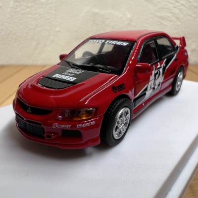 1:64三菱蓝瑟汽车模型摆件 9代EVO IX场景摆设