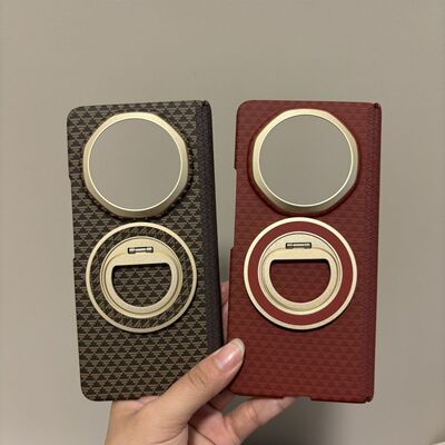 适用荣耀magic v6磁吸双中轴支架手机壳碳纤纹保护套v3原厂超薄v5