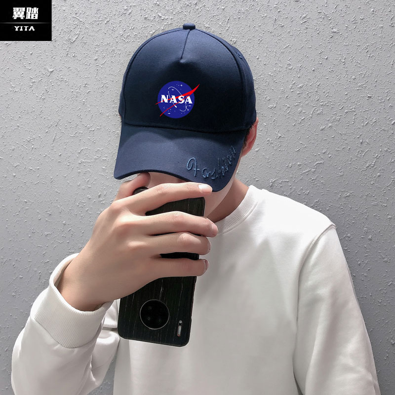 NASA宇航员联名时尚潮流创意鸭舌帽子男女棒球帽遮阳帽休闲防晒帽