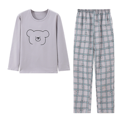 春秋季亲子睡衣一家三口