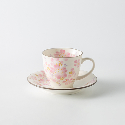 日本CERAMIC樱灿灿咖啡杯碟套装