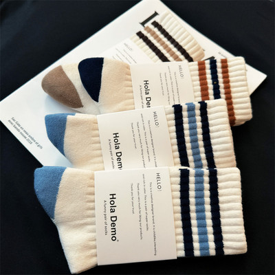 吉良先生秋冬加厚袜子男