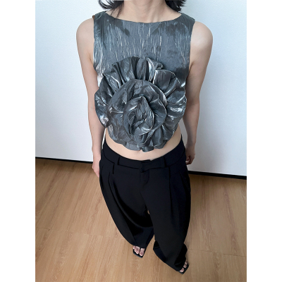 TLonely1原创设计立体花朵背心