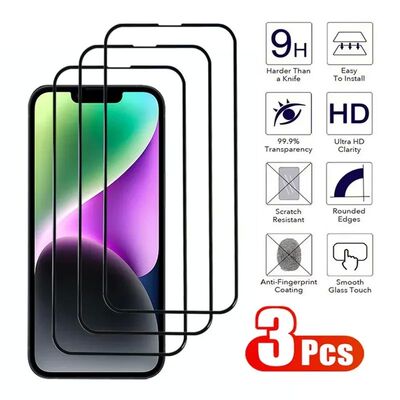 Tempered Glass For IPhone17 16 15 14 13 12 11 Pro Max Screen