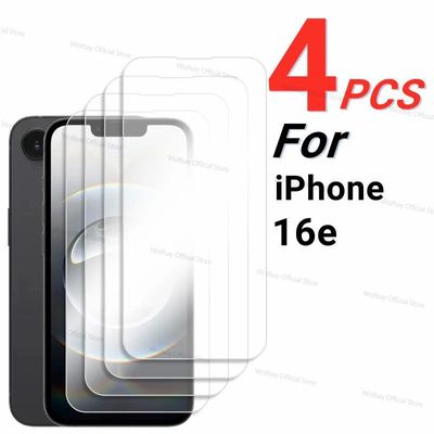 2/4PCS Screen Protector For iPhone 16e Tempered Glass For iPhone 16e Full Glue Cover Film Protective