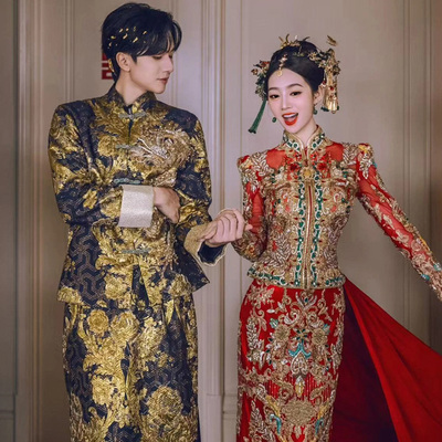 【金缕衣纱】2025新款马来褂新娘结婚嫁衣秀禾服敬酒服修身女礼服