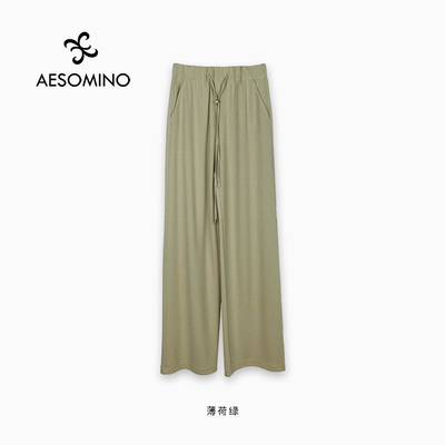 春秋直简裤薄荷绿Y380C2855