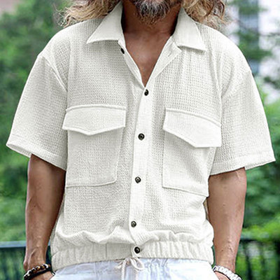 夏季纯色休闲男士短袖