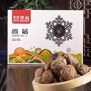 黑森 森林食品东北特产干货香菇土特产精选山珍肉厚无根200g包邮