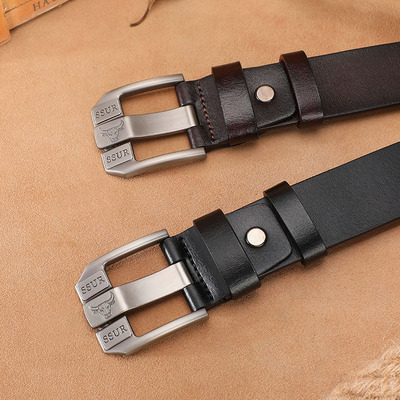皮带男真皮自动扣正品青年男士