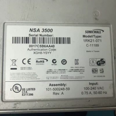 议价SONICWALL 防火墙 NSA3500千兆防火墙 無拆修
