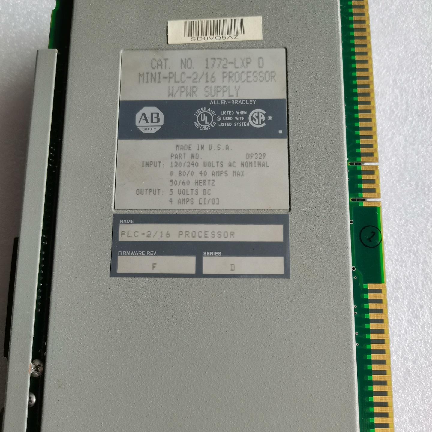 议价1772-LXP D MINI-PLC-2/16 PLC工控处理器电源模块维修