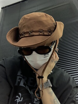 户外露营大檐西部牛仔帽登山帽男